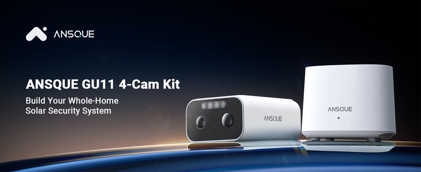 ANSQUE Security Cameras Wireless Outdoor, Solar Powered & 365-Day ...